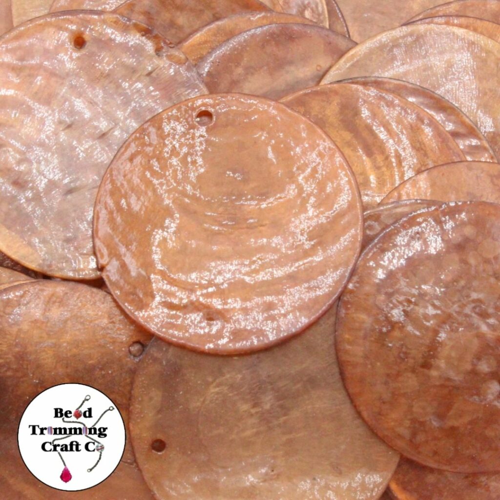 Wafer Shell Pendant – 35mm – Copper – Bead, Trimming & Craft Co