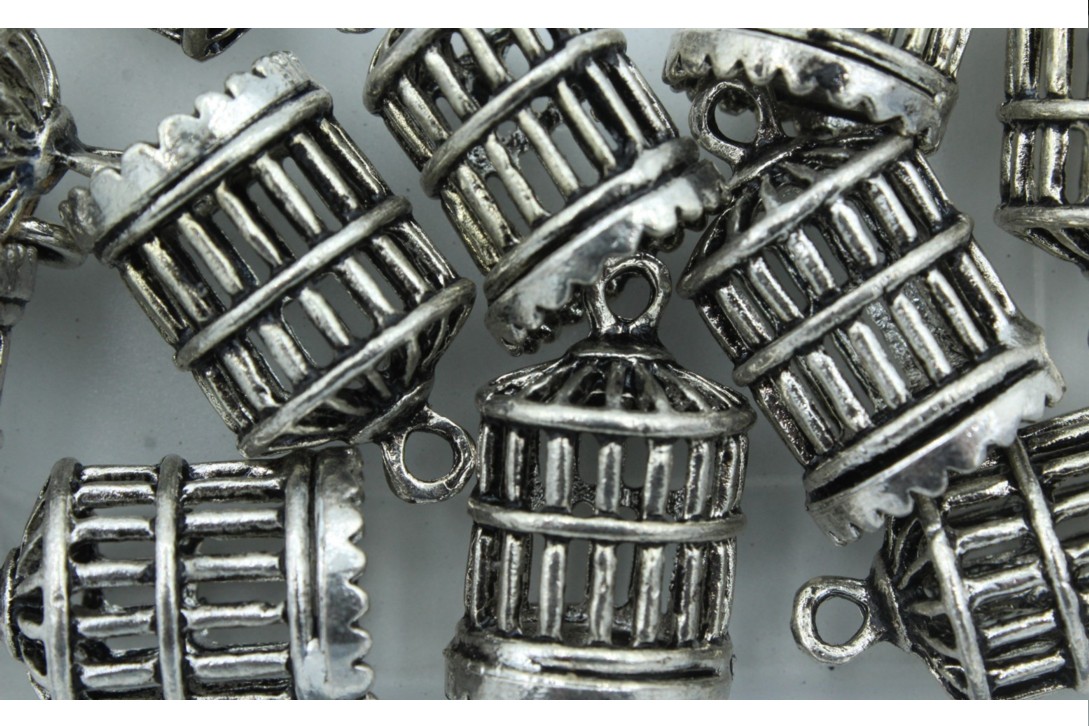 Pewter Frame Beads 20 Antique Silver Pewter Ornate Frame Cage Connector ...