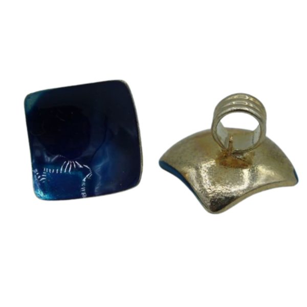 Vintage Enamel Square Button – 10mm – Night Blue – Bead, Trimming ...