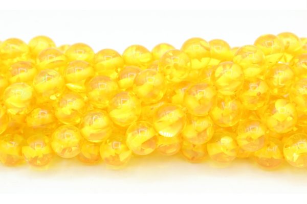 Imitation Amber – 6mm – Yellow – 40cm Strand – Bead, Trimming & Craft Co