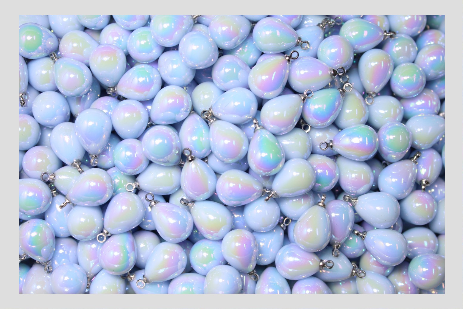12mm Resin Drop – Blue Luster – Bead, Trimming & Craft Co