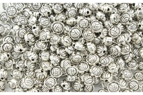 Fancy Coin Shape – 7mm – Antique Silver – Bead, Trimming & Craft Co