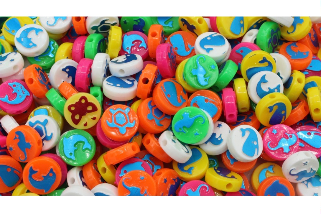 Marine Theme Beads – 13mm – Mix Colour – Bead, Trimming & Craft Co