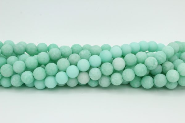 Jade Matte – Dyed Lt Green – 8mm Round – 40cm Strand – Bead, Trimming ...