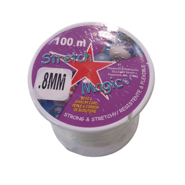 Stretch Magic – 0.8mm – Clear – 100 Meters – Bead, Trimming & Craft Co