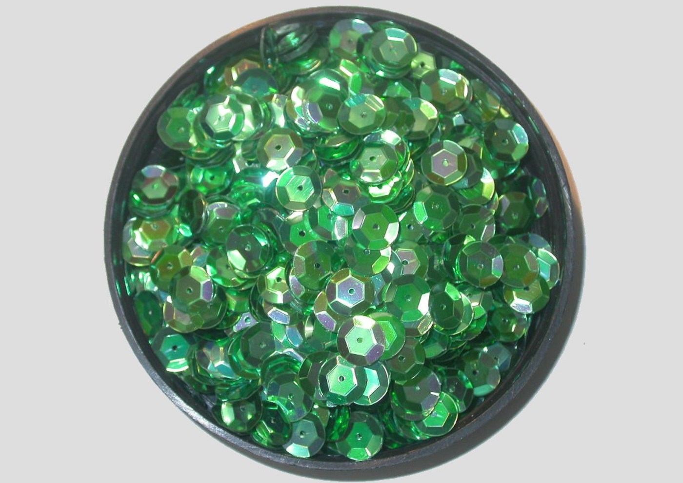 8mm Cup Green Metallic AB Price Per Gram Bead Trimming Craft Co