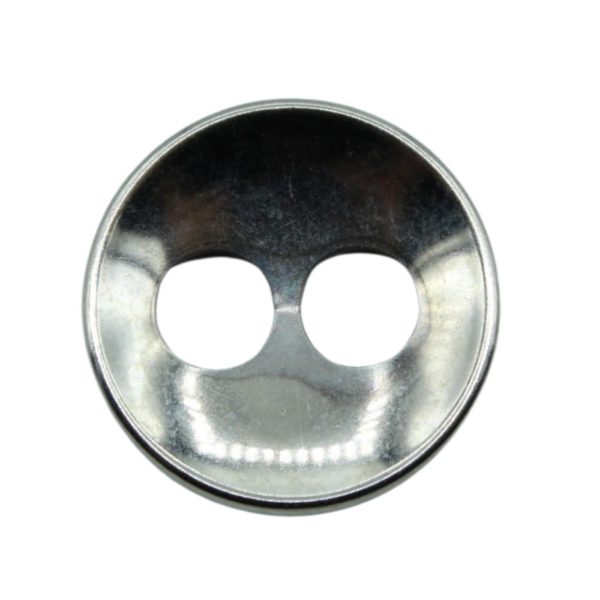 Round Button / Large Holes – 23mm – Antique Silver – Bead, Trimming ...