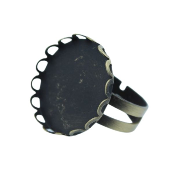 Ring Base – Bezel – 20mm – Antique Brass – Bead, Trimming & Craft Co