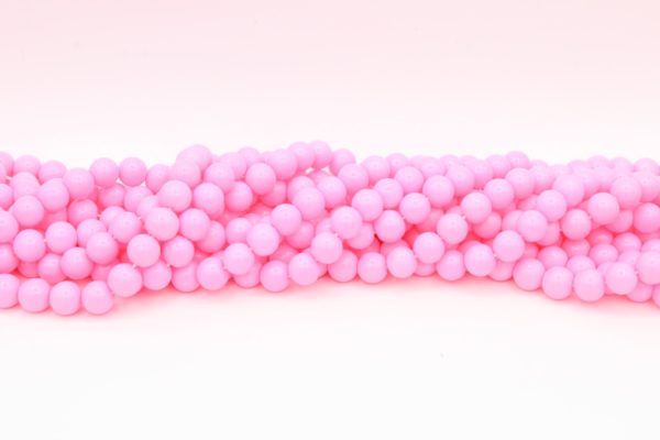 8mm Filler Bead – Pink – 40cm Strand – Bead, Trimming & Craft Co