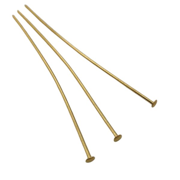 Head Pin – 40mm – Gold – Bead, Trimming & Craft Co