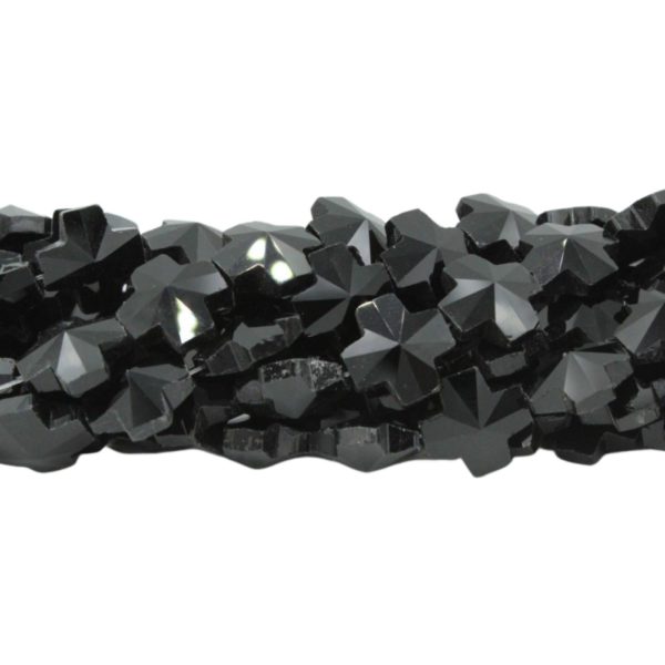 Cross – 14mm – 29cm Strand – Jet – Bead, Trimming & Craft Co