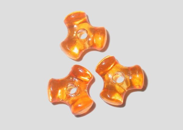 Tri Bead – 10mm – Orange – Bead, Trimming & Craft Co