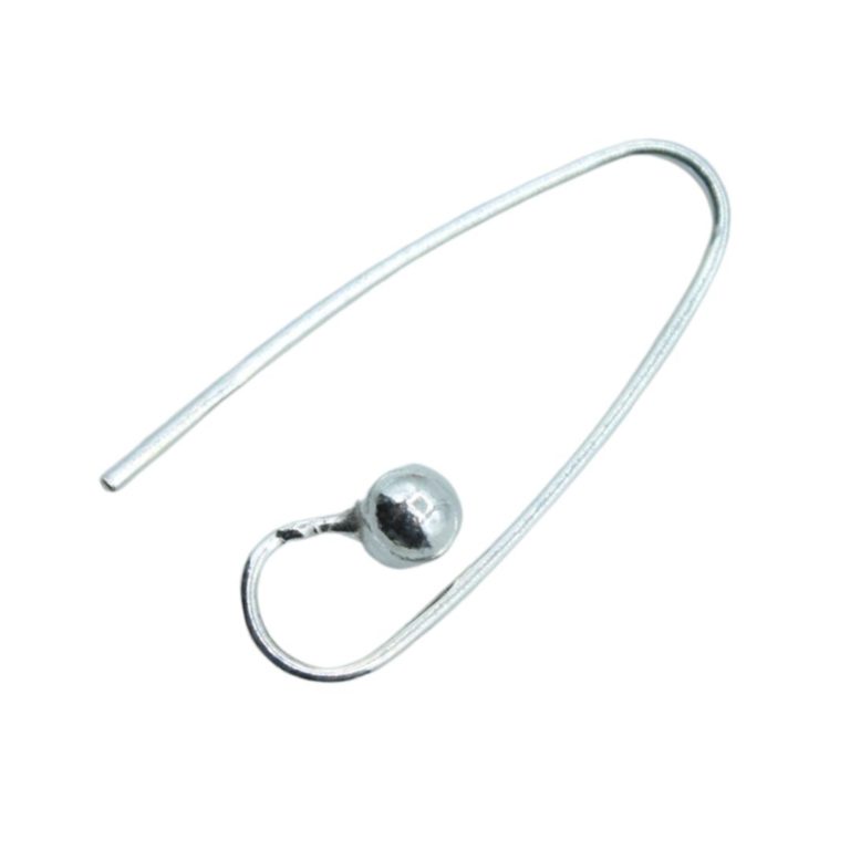 Sterling Silver – Ear Hook – 35mm – Price per piece – Bead, Trimming ...