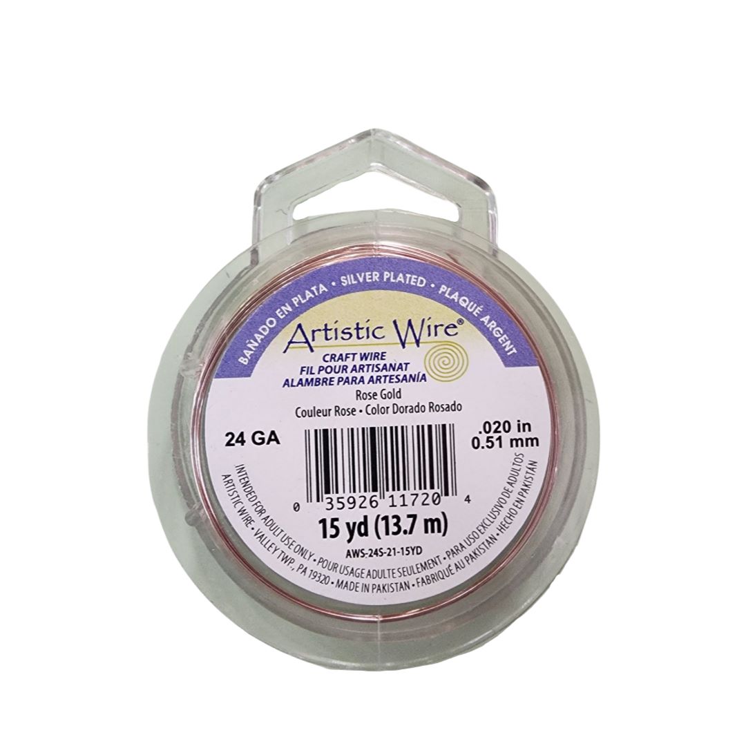 24 Gauge – Non Tarnish – Rose Gold – 13.7mtrs – Bead, Trimming & Craft Co