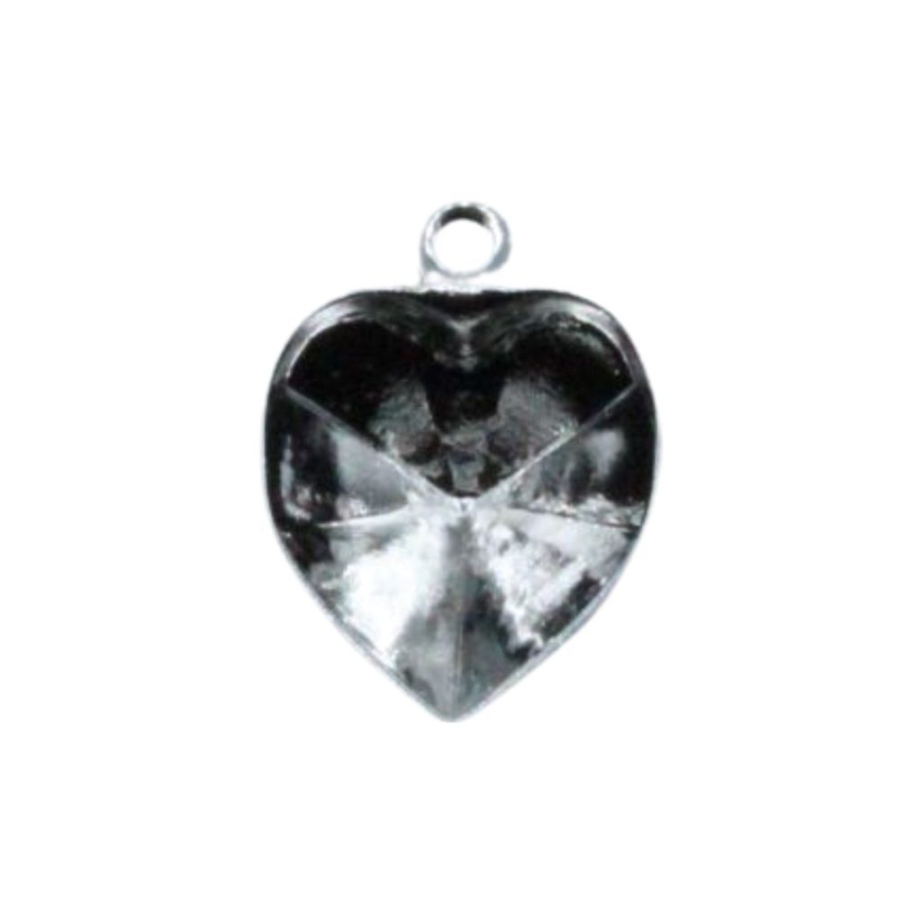 Chaton Setting – Heart – 11mm – Ant Silver – Bead, Trimming & Craft Co