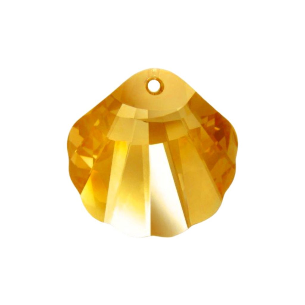Swarovski 6723 – Shell Pendant – 16mm – Topaz – Bead, Trimming & Craft Co