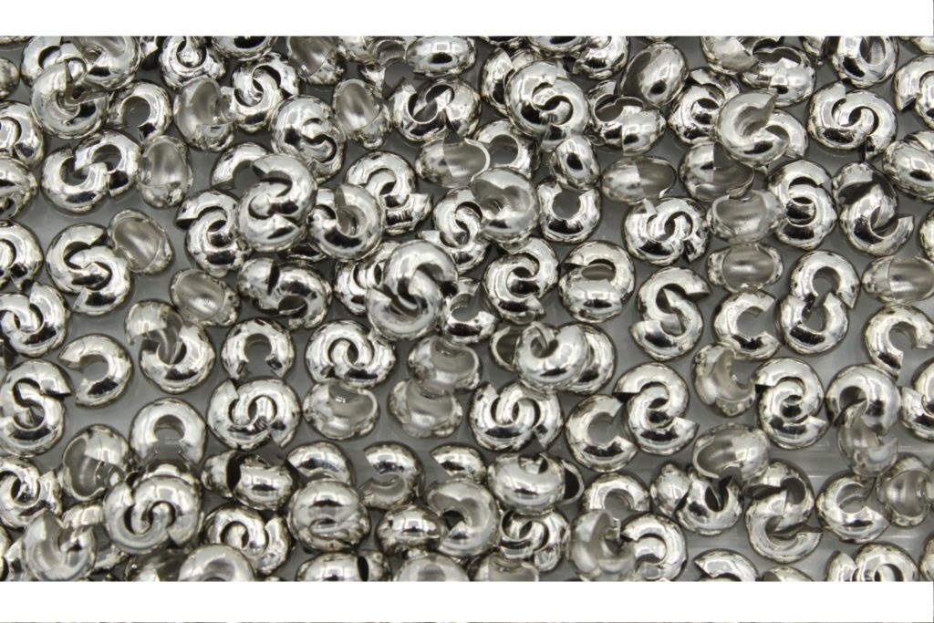 Crimp Cover – 4mm – Ant Silver – Bead, Trimming & Craft Co