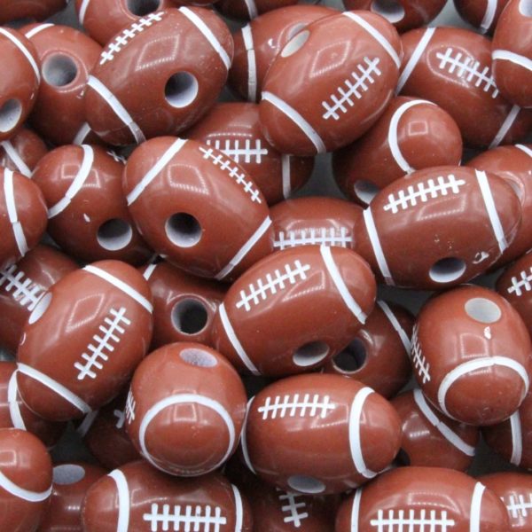 Football Bead – 18 x 13mm – Bead, Trimming & Craft Co