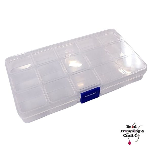 Storage Box – 15 Compartment – Safety – 17cm – Bead, Trimming & Craft Co