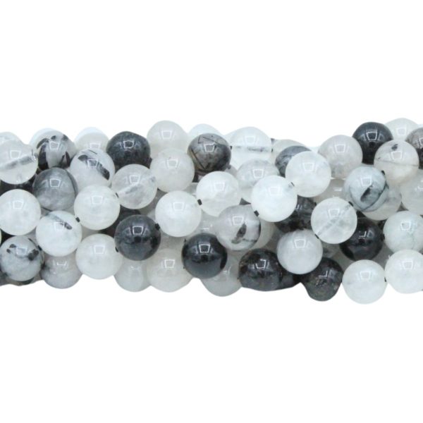 Black Rutilated Quartz – 6mm Round – 39cm Strand – Bead, Trimming & Craft Co